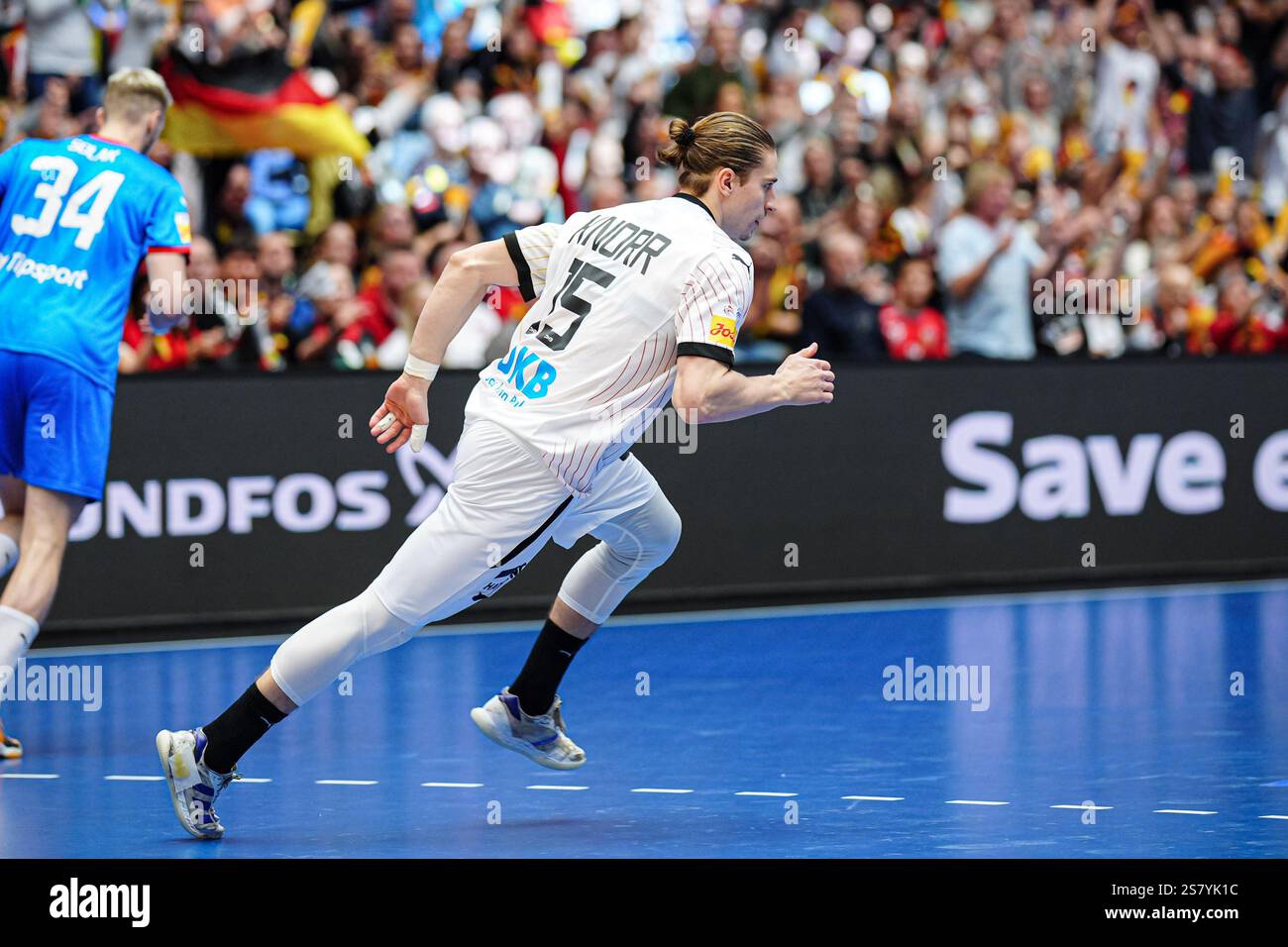 Juri Knorr (Deutschland, #15) DEN, Deutschland vs. Tschechien, Handball ...