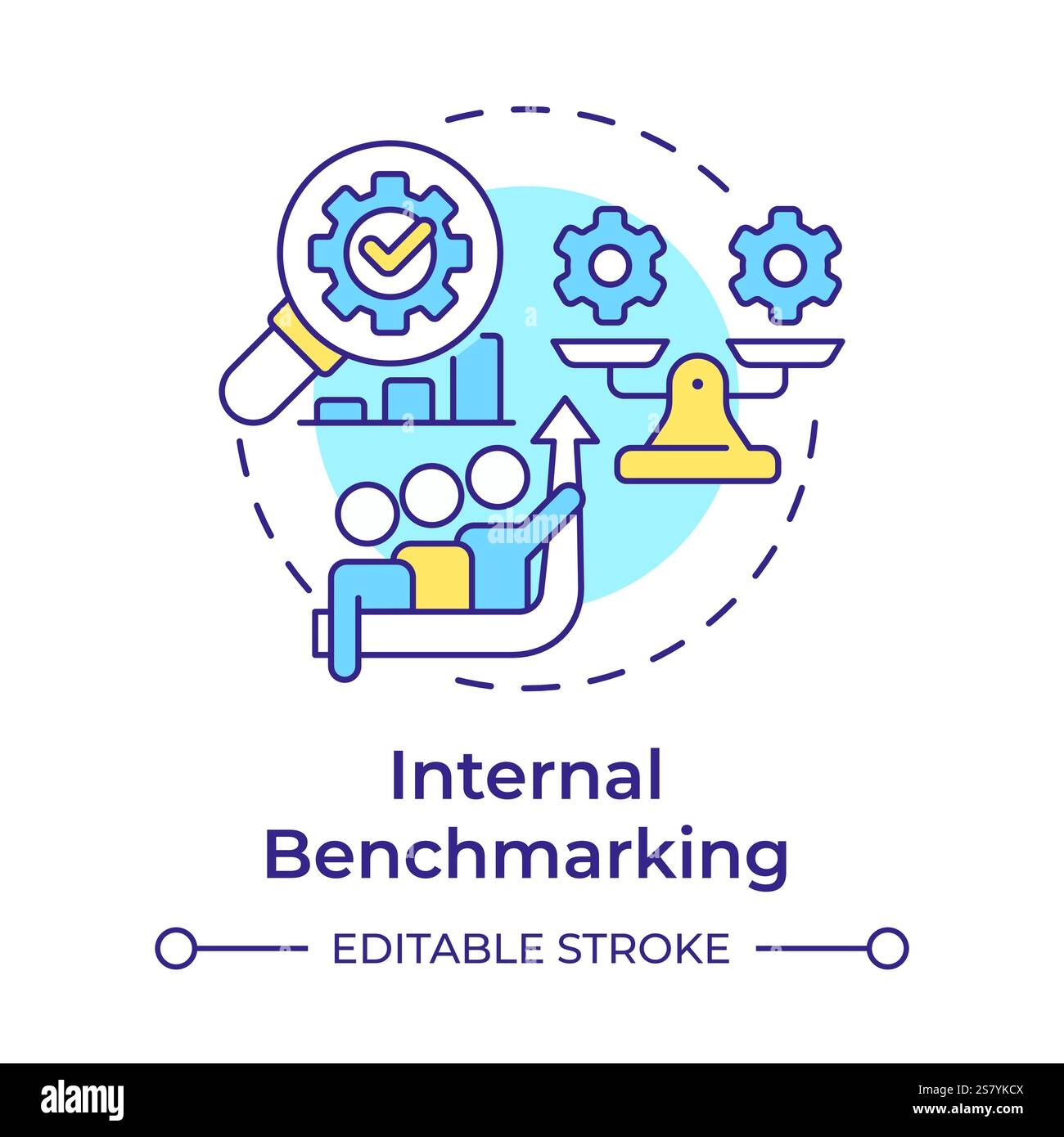 Internal benchmarking multi color concept icon Stock Vector Image & Art - Alamy