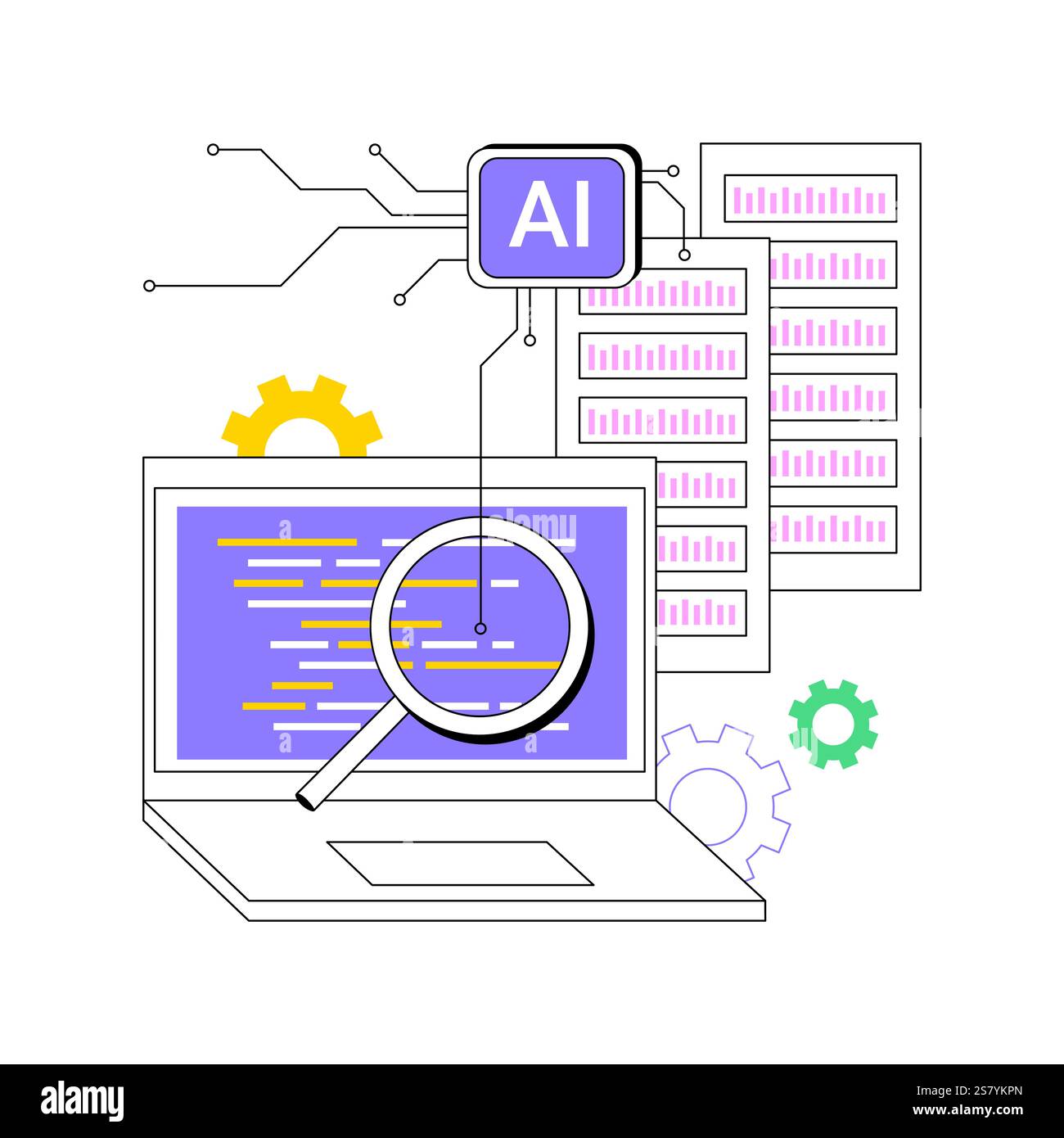 Ai Backed Vulnerability Assessment Abstract Concept Vector Illustration Stock Vector Image And Art