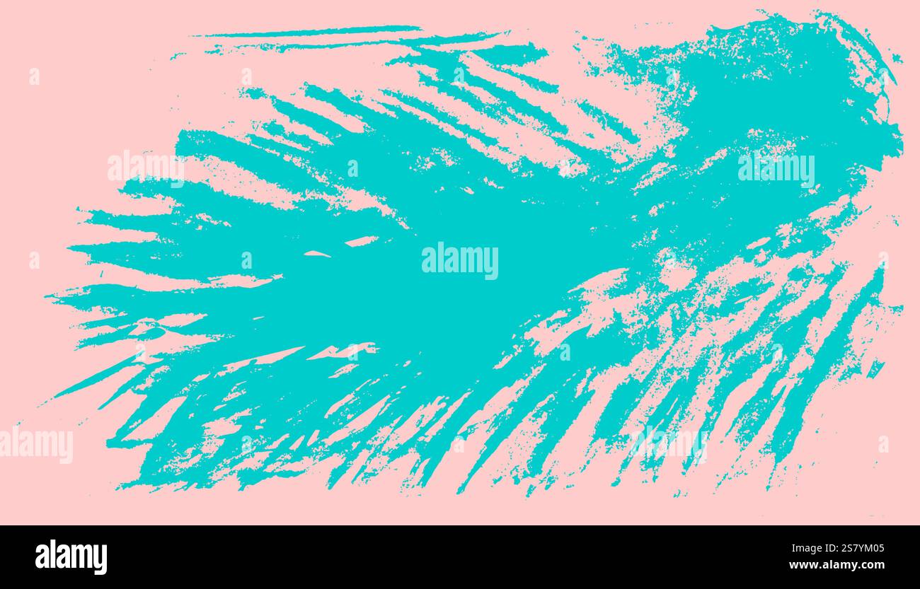 Grunge texture created from brush strokes. Teal and pink color texture ...