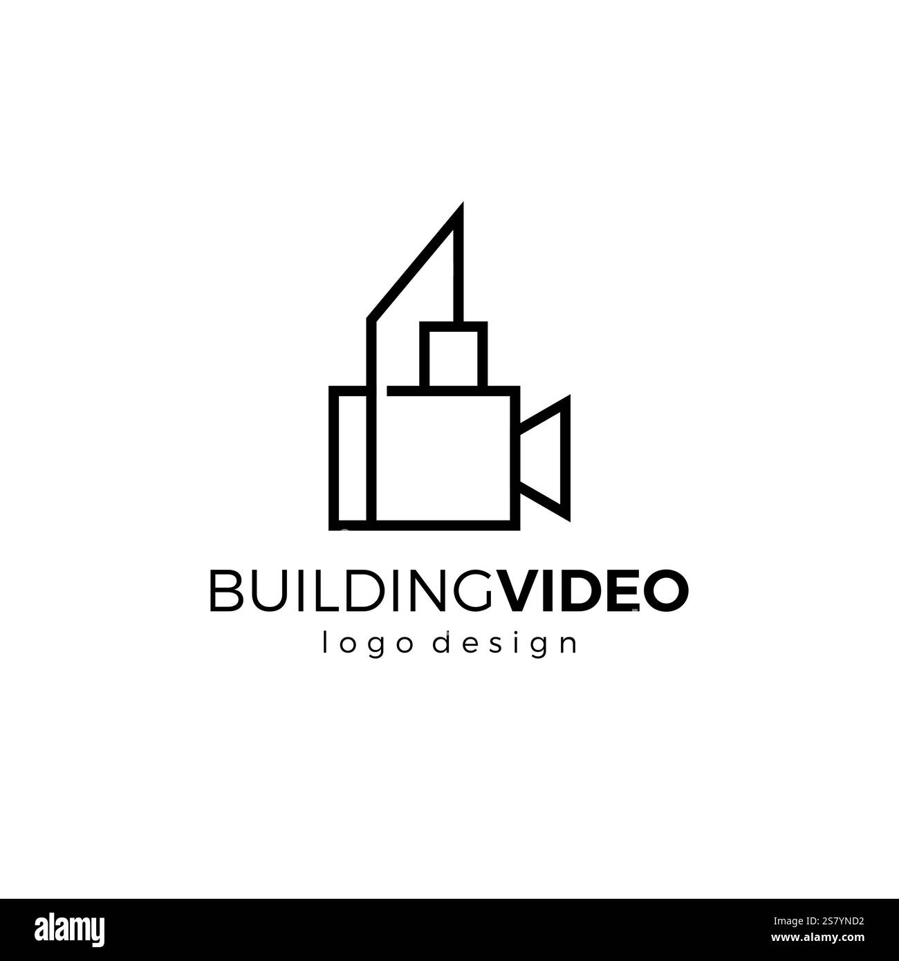 Building Combination Video Logo Design Stock Vector Image & Art - Alamy
