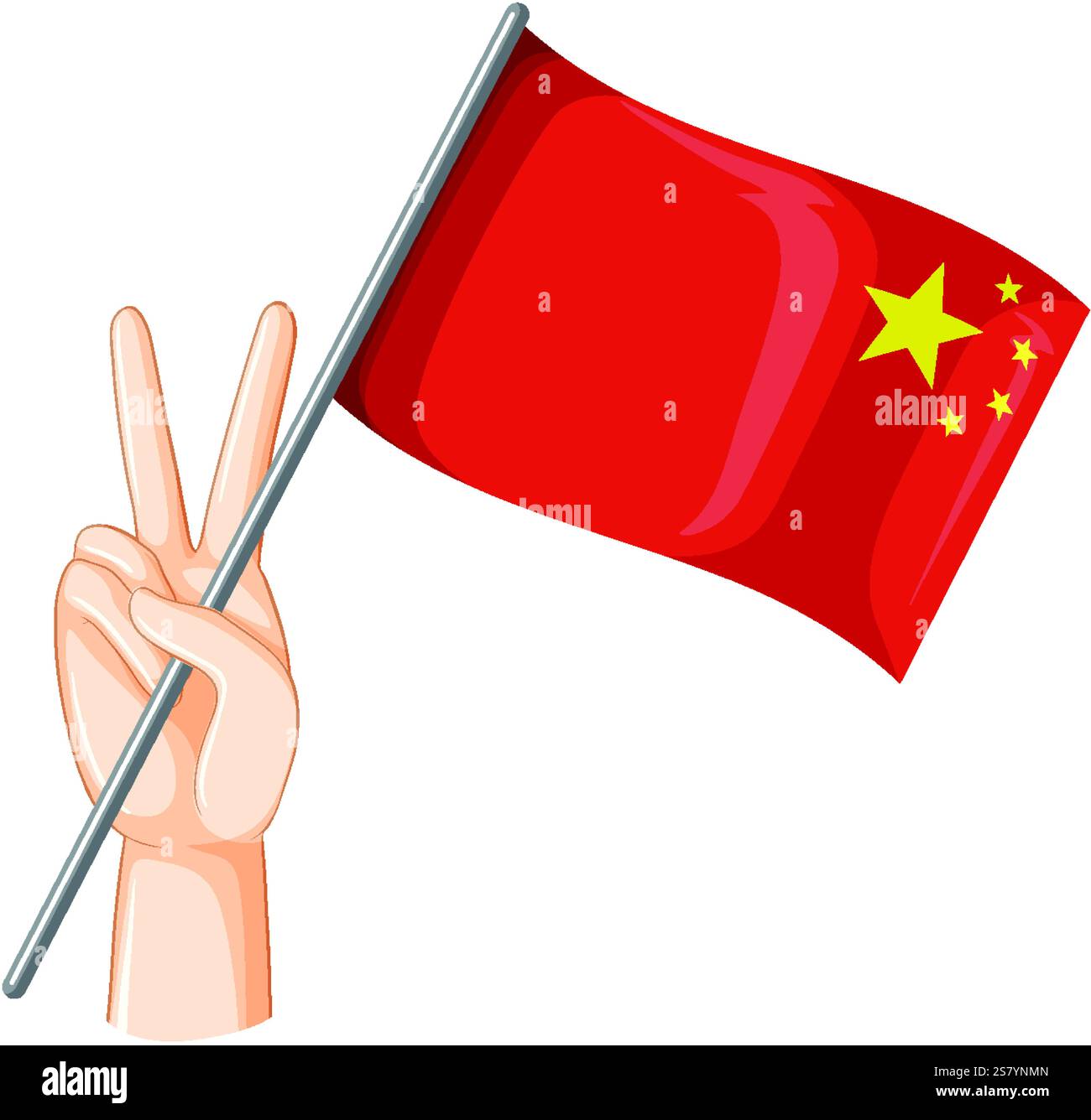 Hand holding flag with peace gesture Stock Vector Image & Art - Alamy