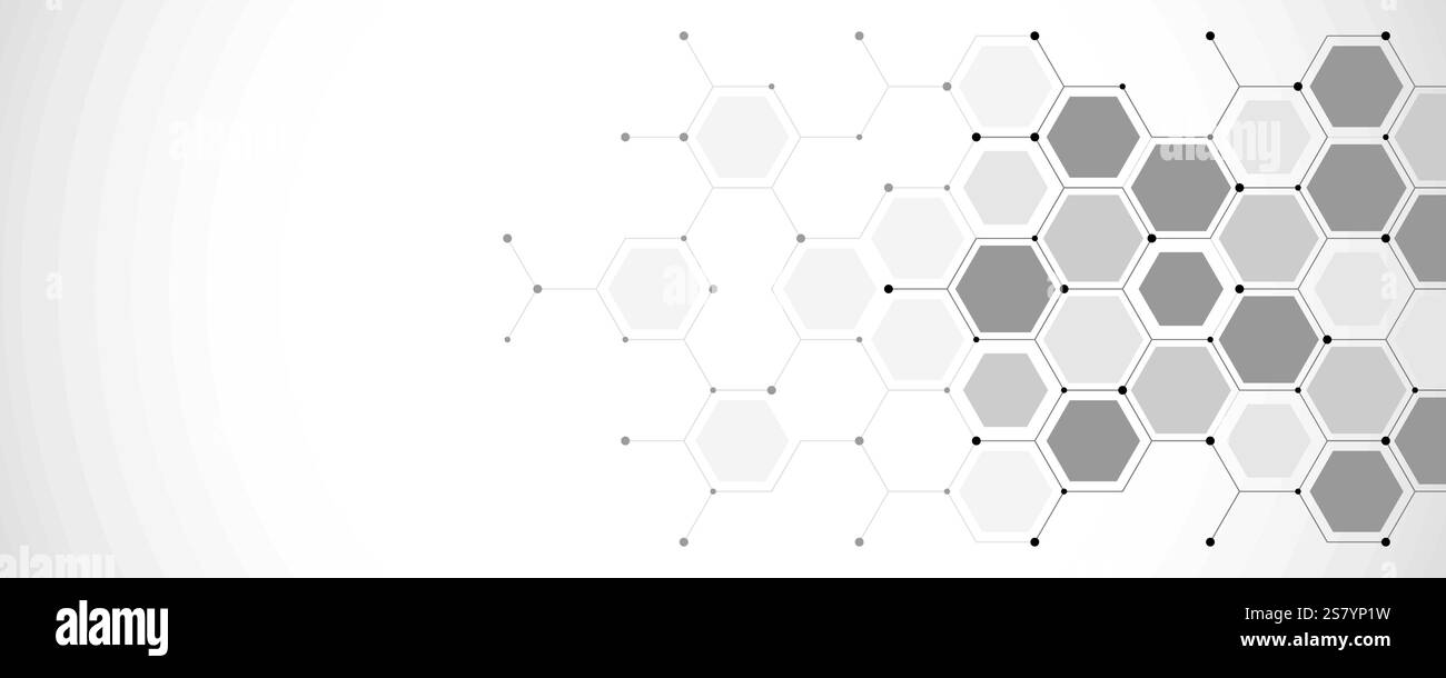 Abstract design element with geometric background of hexagons shape pattern. Vector illustration ...