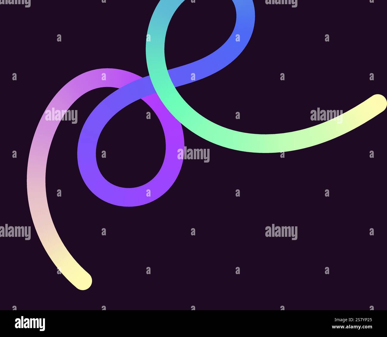 bright, neon squiggle shapes with smooth curves and loops. vivid colors ...