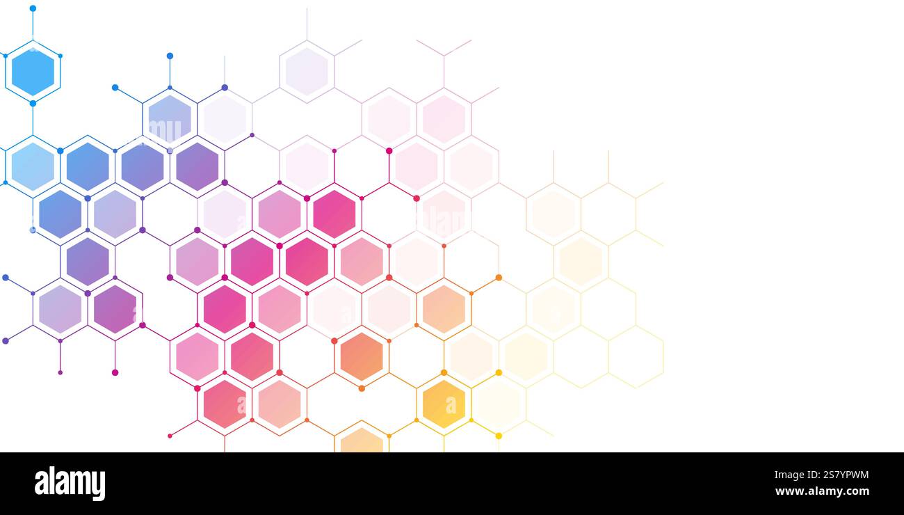 Genetic engineering and molecular structure, hexagon DNA network ...