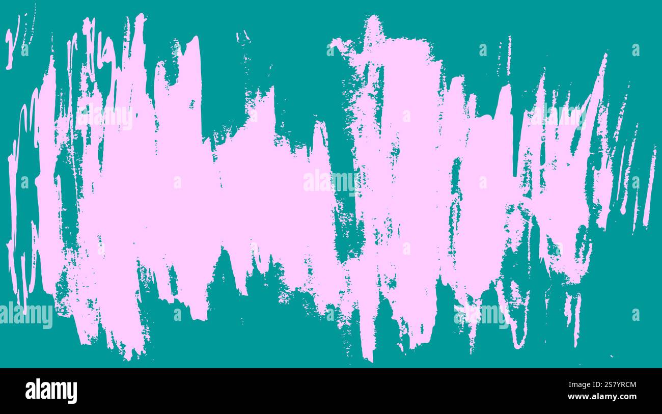 Grunge texture created from brush strokes. Teal and pink color texture ...
