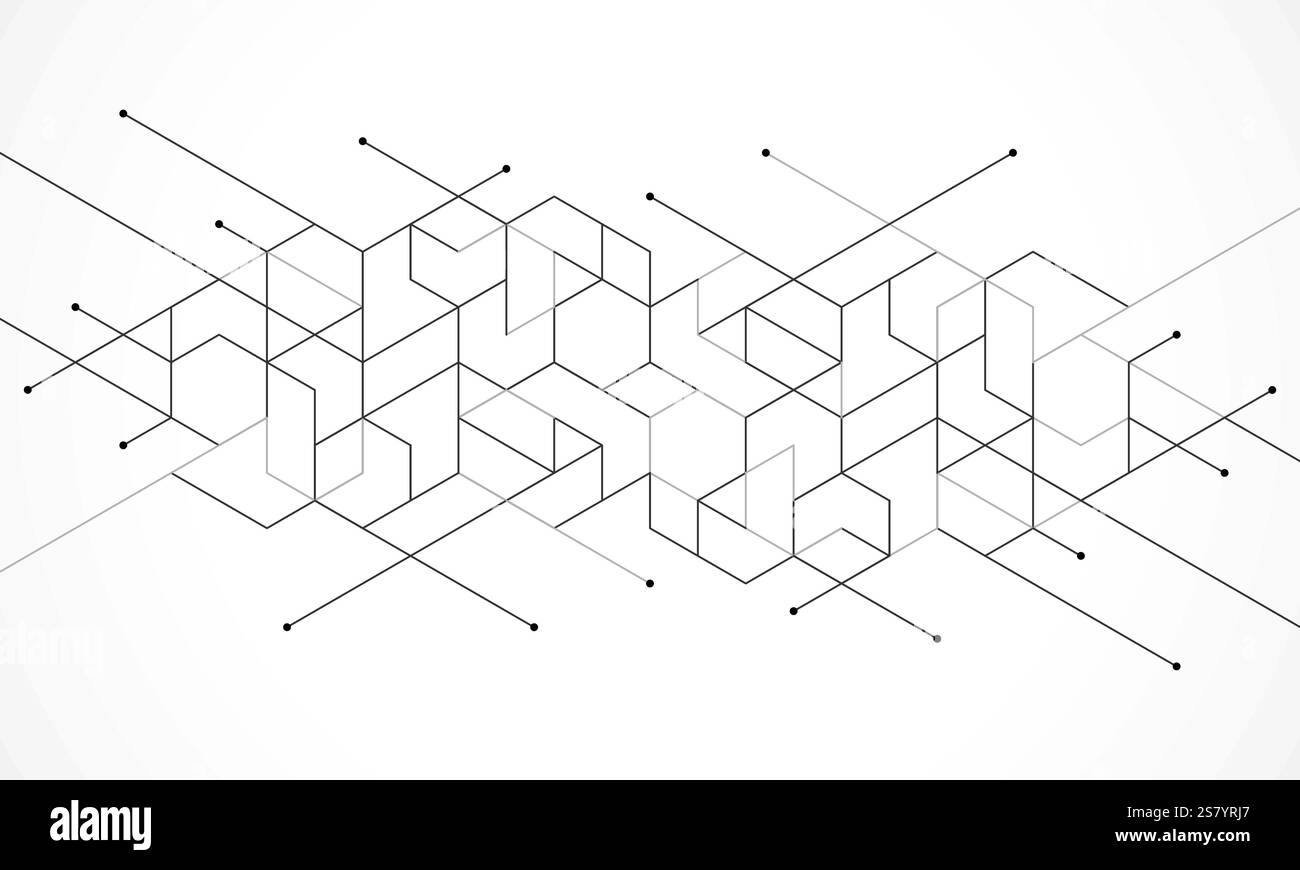 The graphic design elements with isometric shape blocks. Vector ...