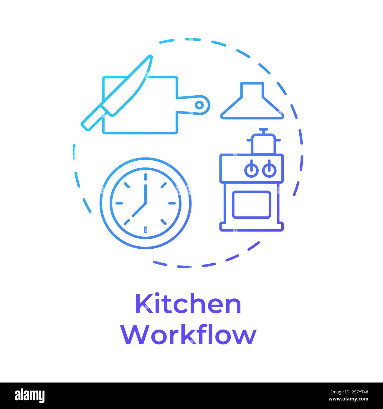 Restaurant kitchen workflow Stock Vector Images - Alamy