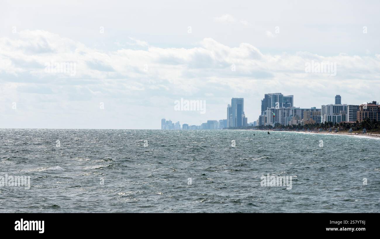 Landscape of Miami Beach Florida Atlantic Ocean Stock Photo - Alamy