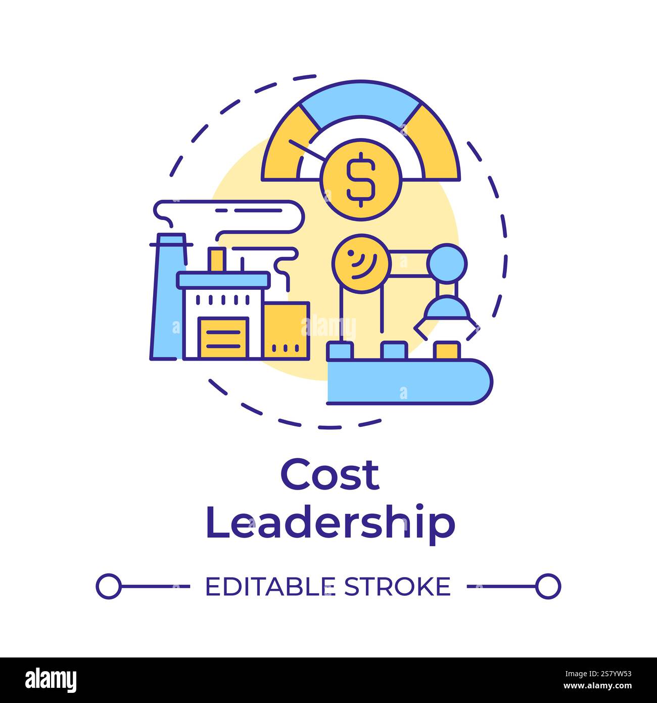 Cost leadership multi color concept icon Stock Vector Image & Art - Alamy