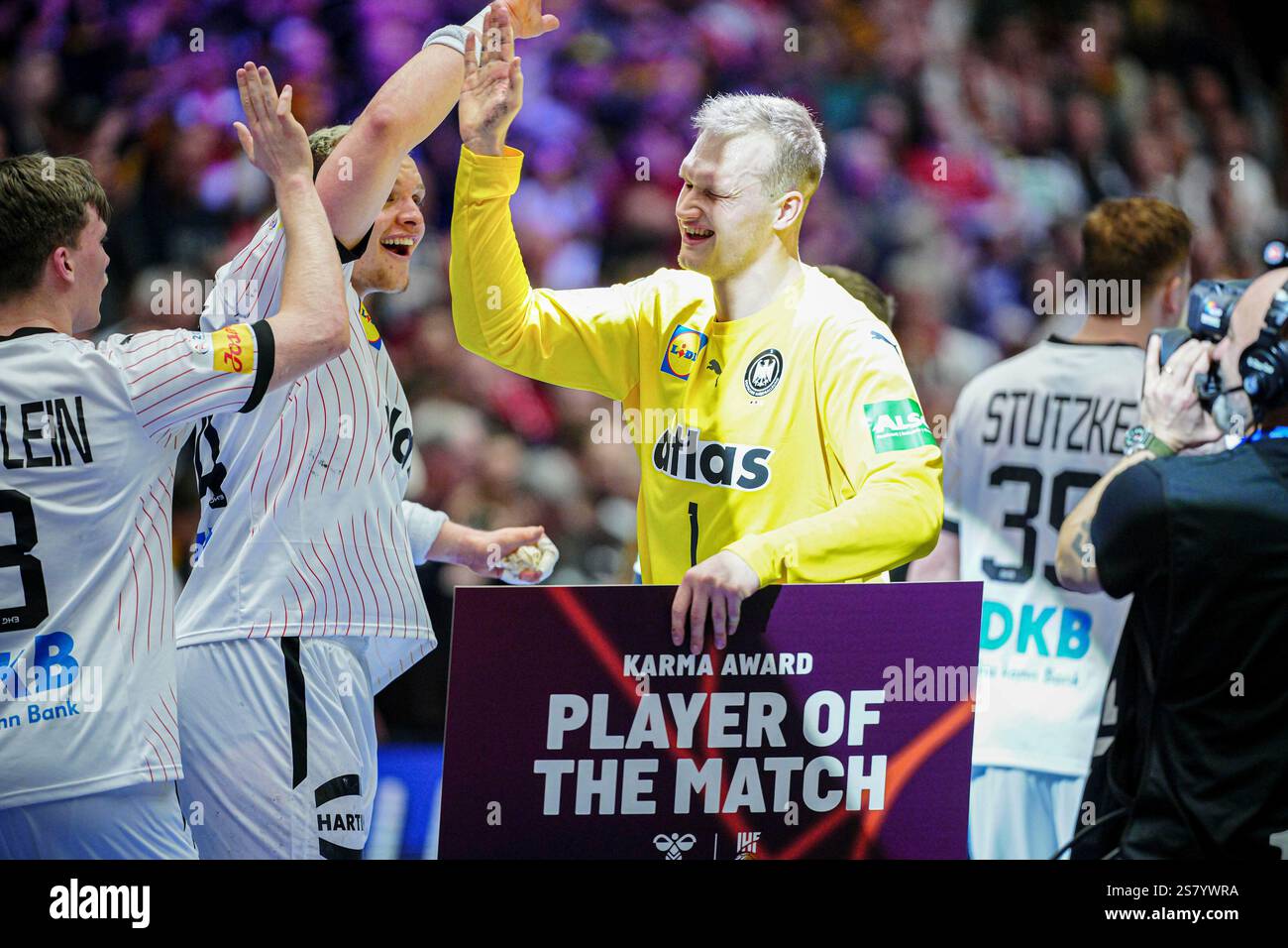 David Spaeth (Deutschland, #01) ist Spieler des Spiels geworden DEN, Deutschland vs. Tschechien ...