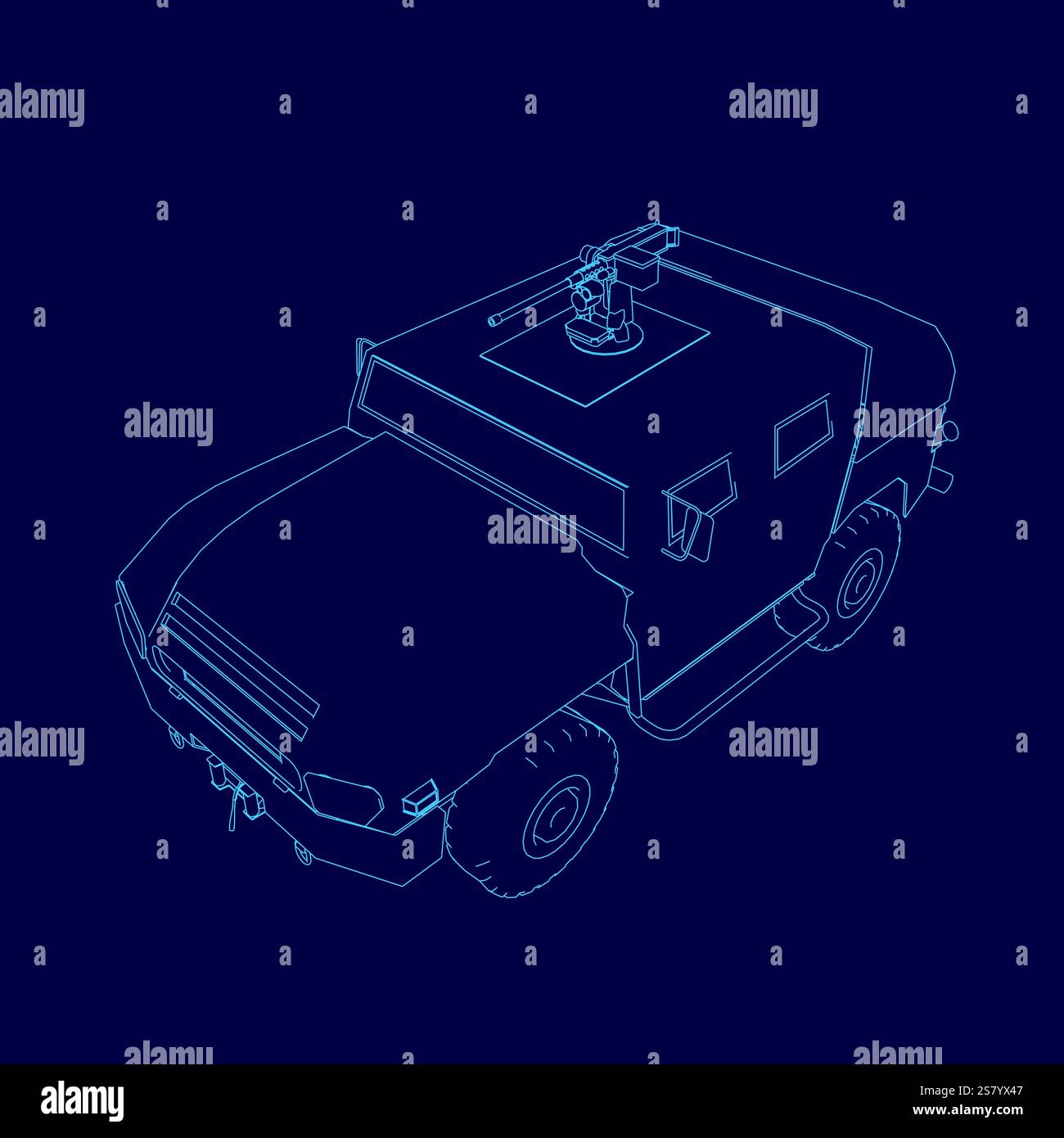 Military car line drawing hi-res stock photography and images - Alamy