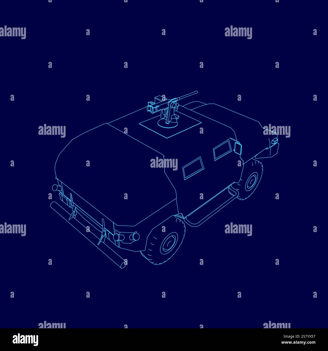 Military car line drawing hi-res stock photography and images - Alamy