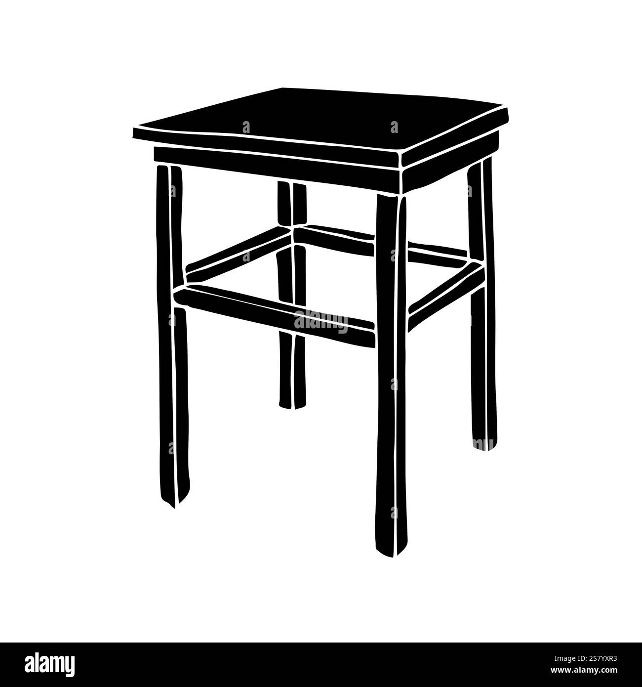 Vector hand drawn sketch doodle stool isolated on white background ...
