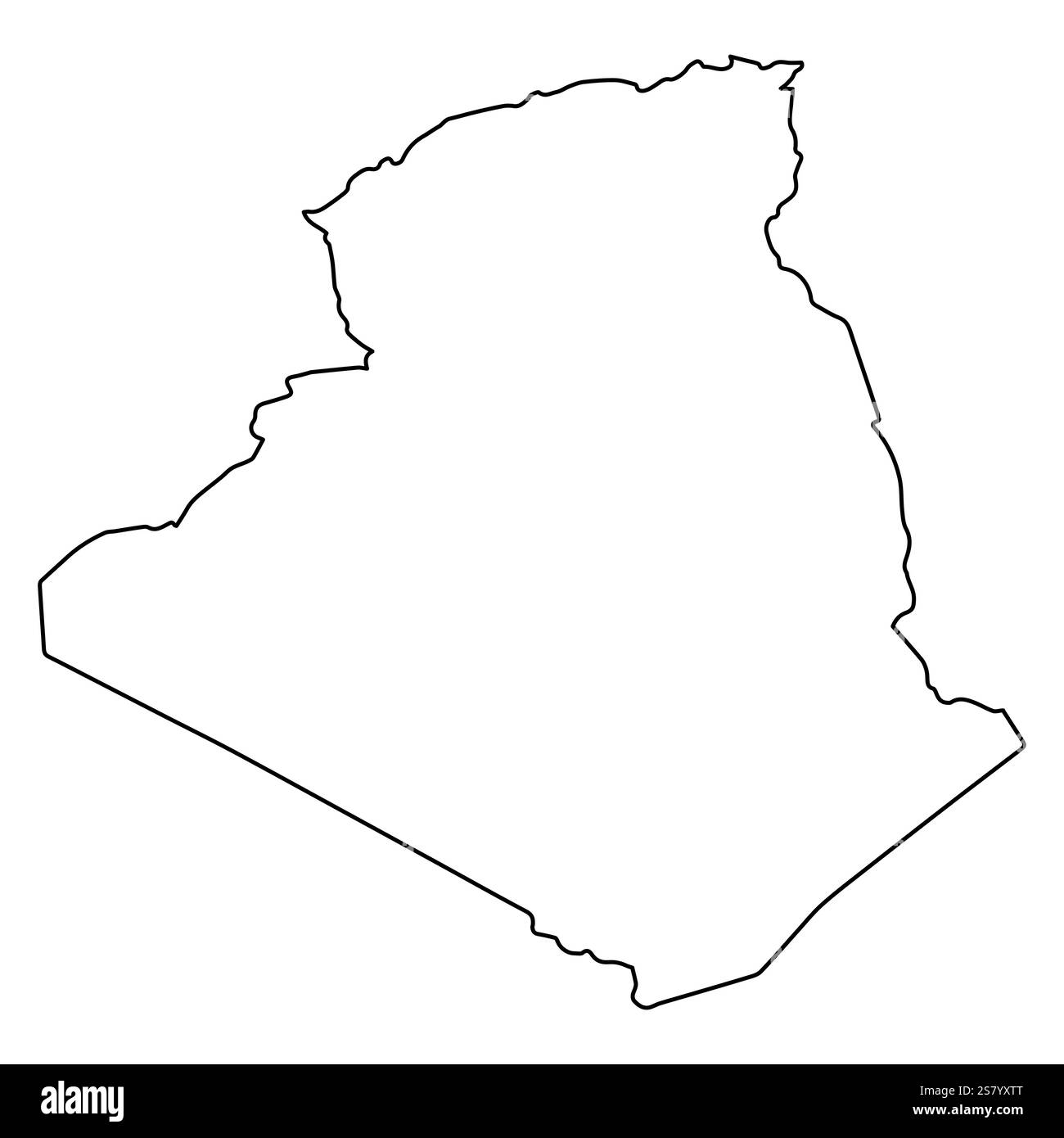Outline Map of Algeria North African Country Stock Vector Image & Art ...