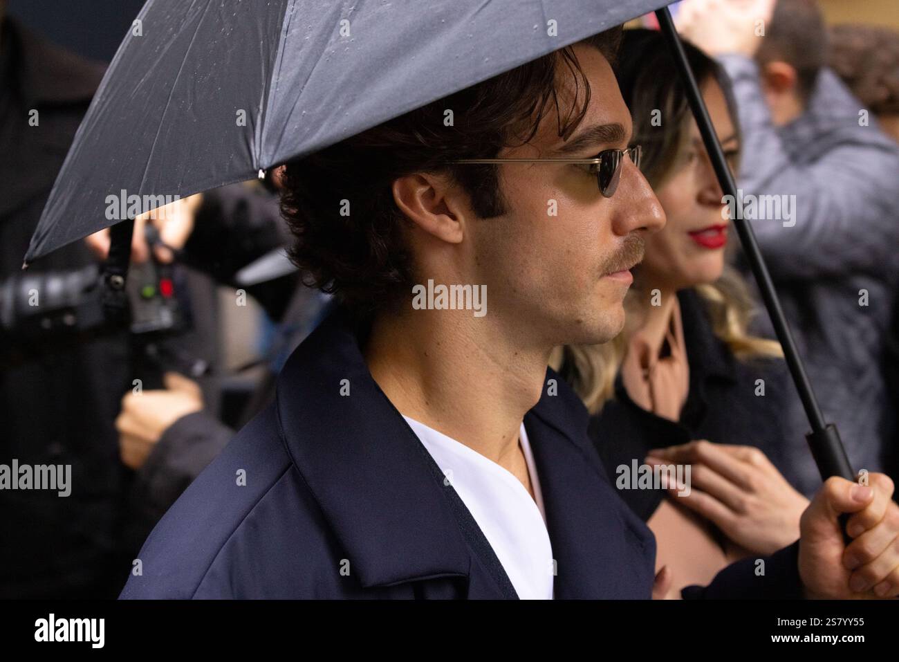 Milan, Italy. 20th Jan, 2025. Lorenzo Viotti and Ai Lien leave the ...