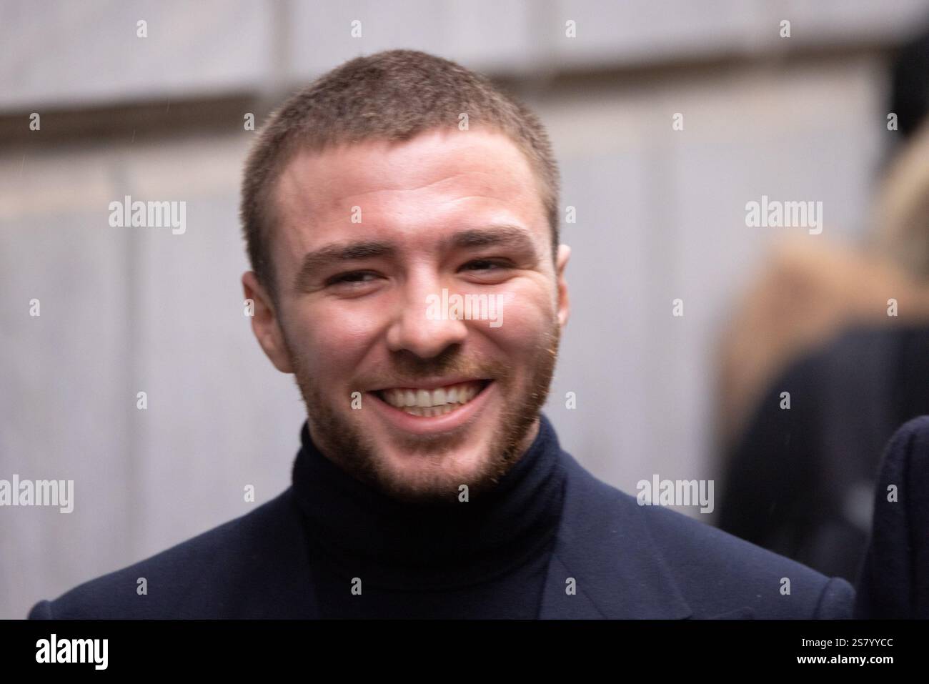 Rocco Ritchie leaves the Giorgio Armani fashion show during the Milan ...