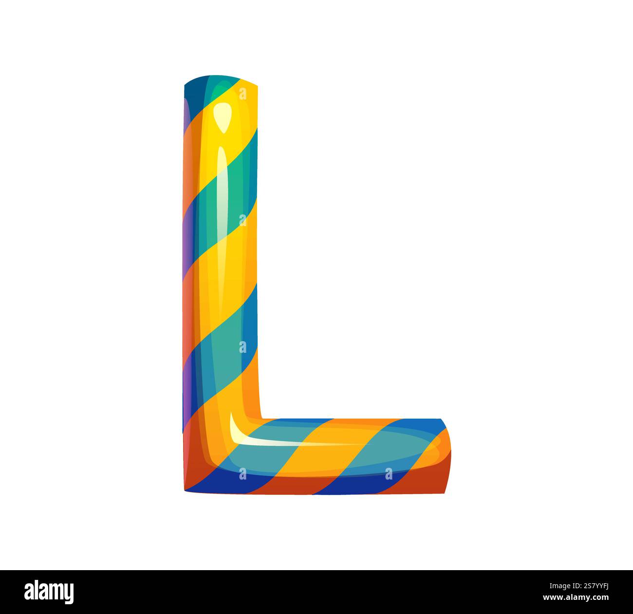 Cartoon Egyptian font pharaoh scepter L letter. Ancient pharaoh English ...