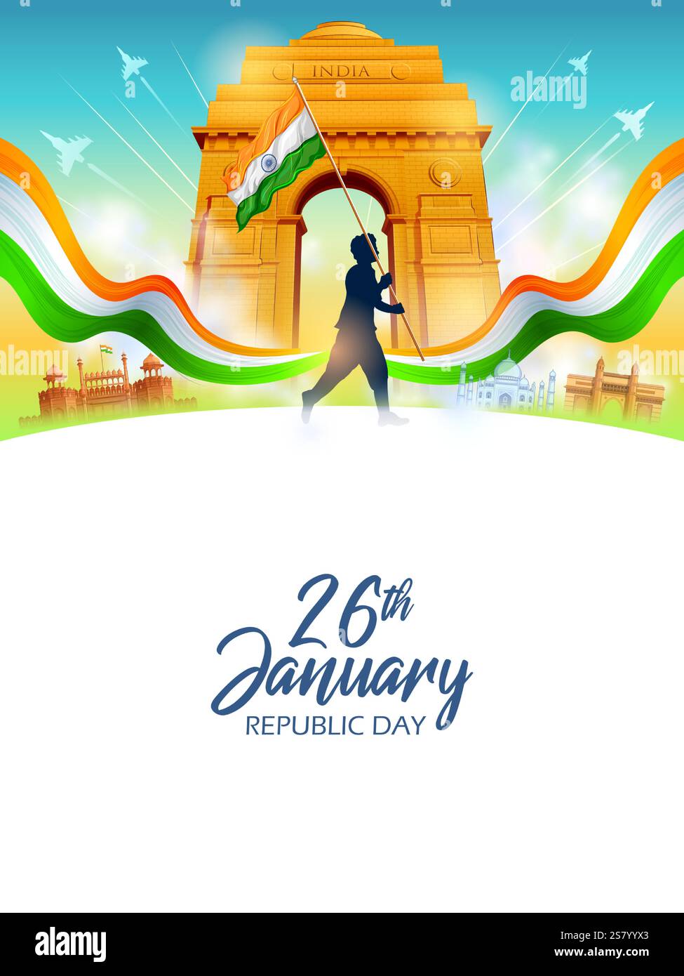 26th January Happy Republic Day of India Stock Vector Image & Art - Alamy