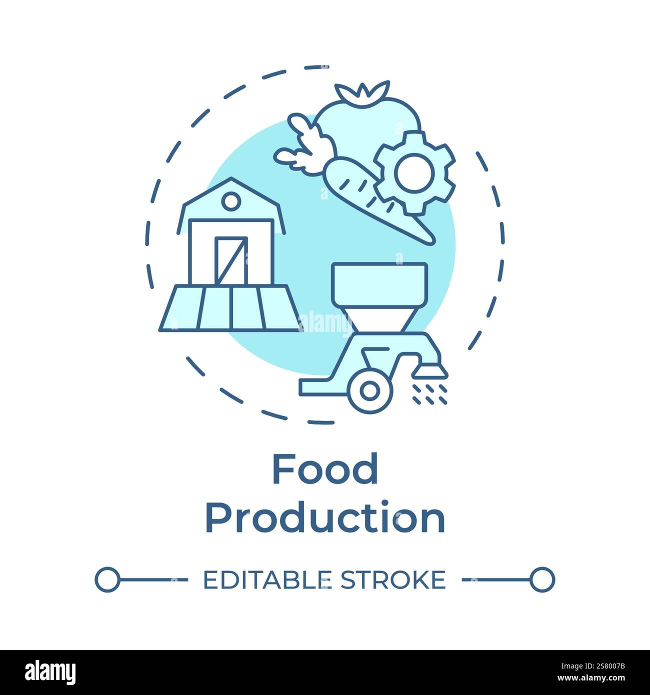 Food production soft blue concept icon Stock Vector Image & Art - Alamy