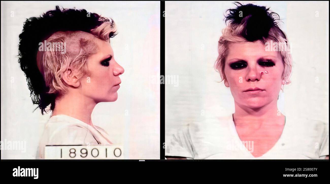COVER YOUR EARS, Wendy O. Williams, of Plasmatics, Milwaukee arrest mug ...