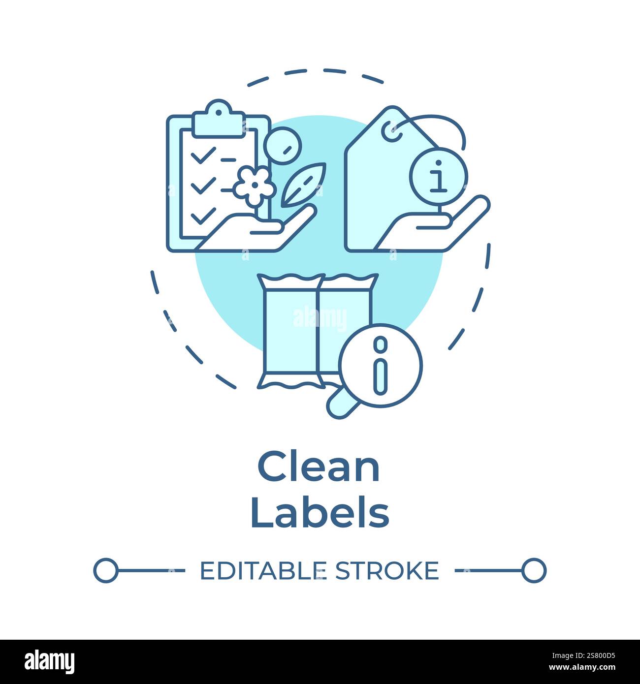 Clean labels soft blue concept icon Stock Vector Image & Art - Alamy