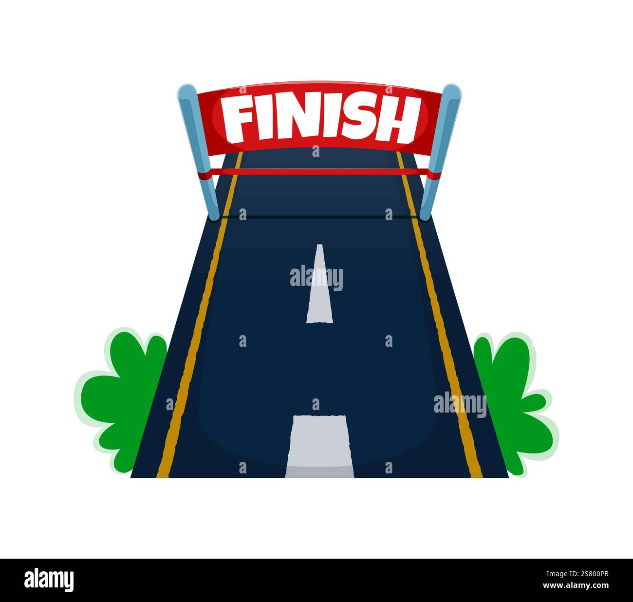 Cartoon Letter A as finish line on a track. Vector sport font, typeface ...