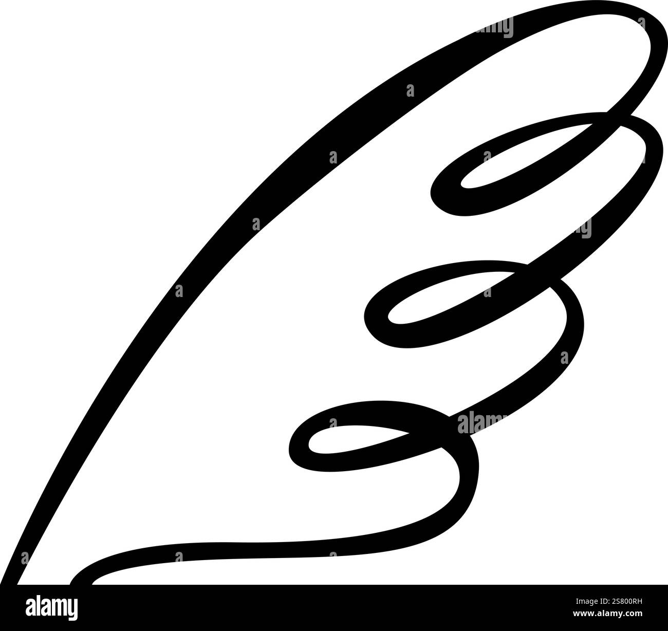 Minimalist and elegant line art drawing represents a stylized leaf with ...