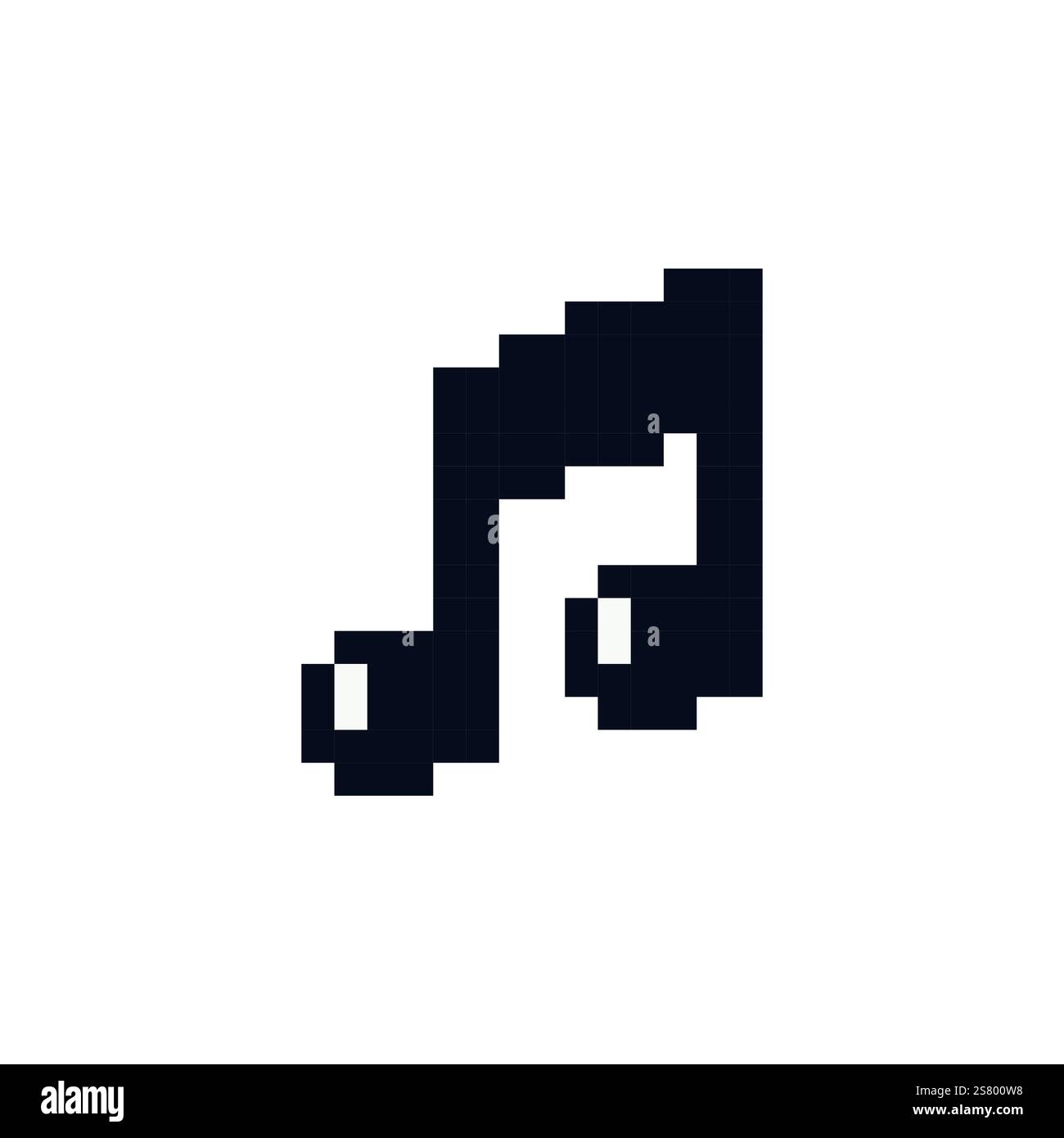 Music in pixel style. Musical note vector. Vector icon of musical note ...
