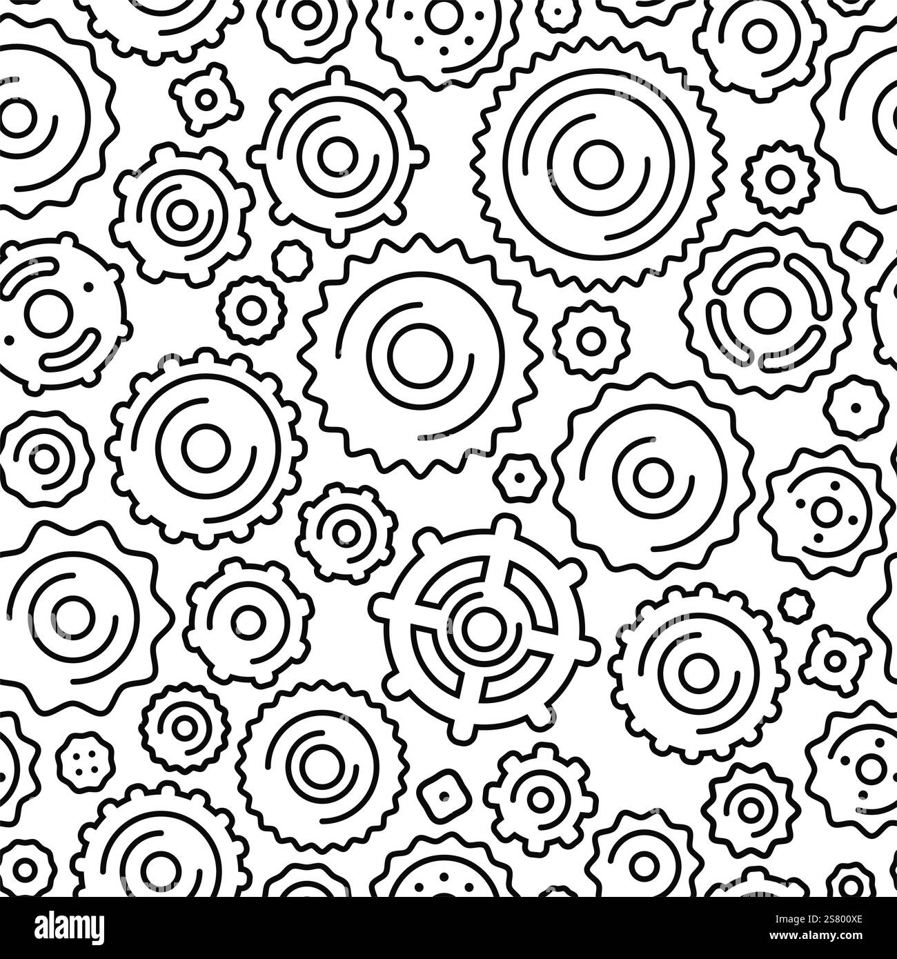 Mechanical gears and cogwheels. Seamless background engineering ...