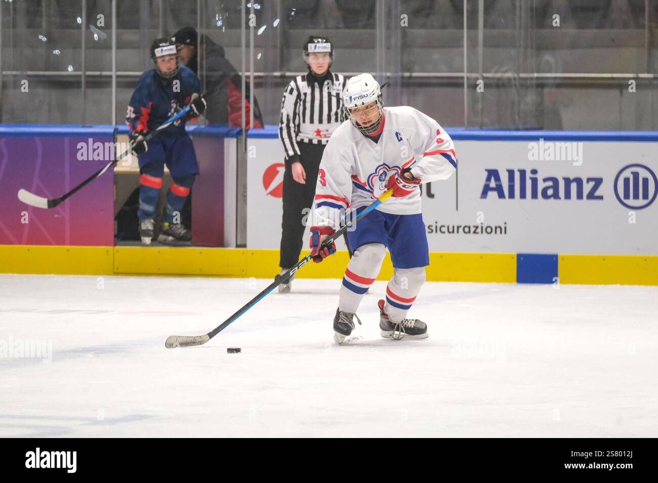 Yang-Chi Lin (TPE) seen in action during the Women's Ice Hockey Group A ...
