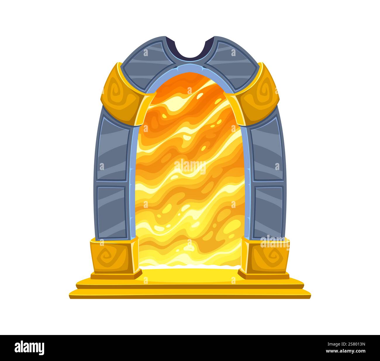Fantasy game magic portal door, witchcraft game asset. Mystical magic ...
