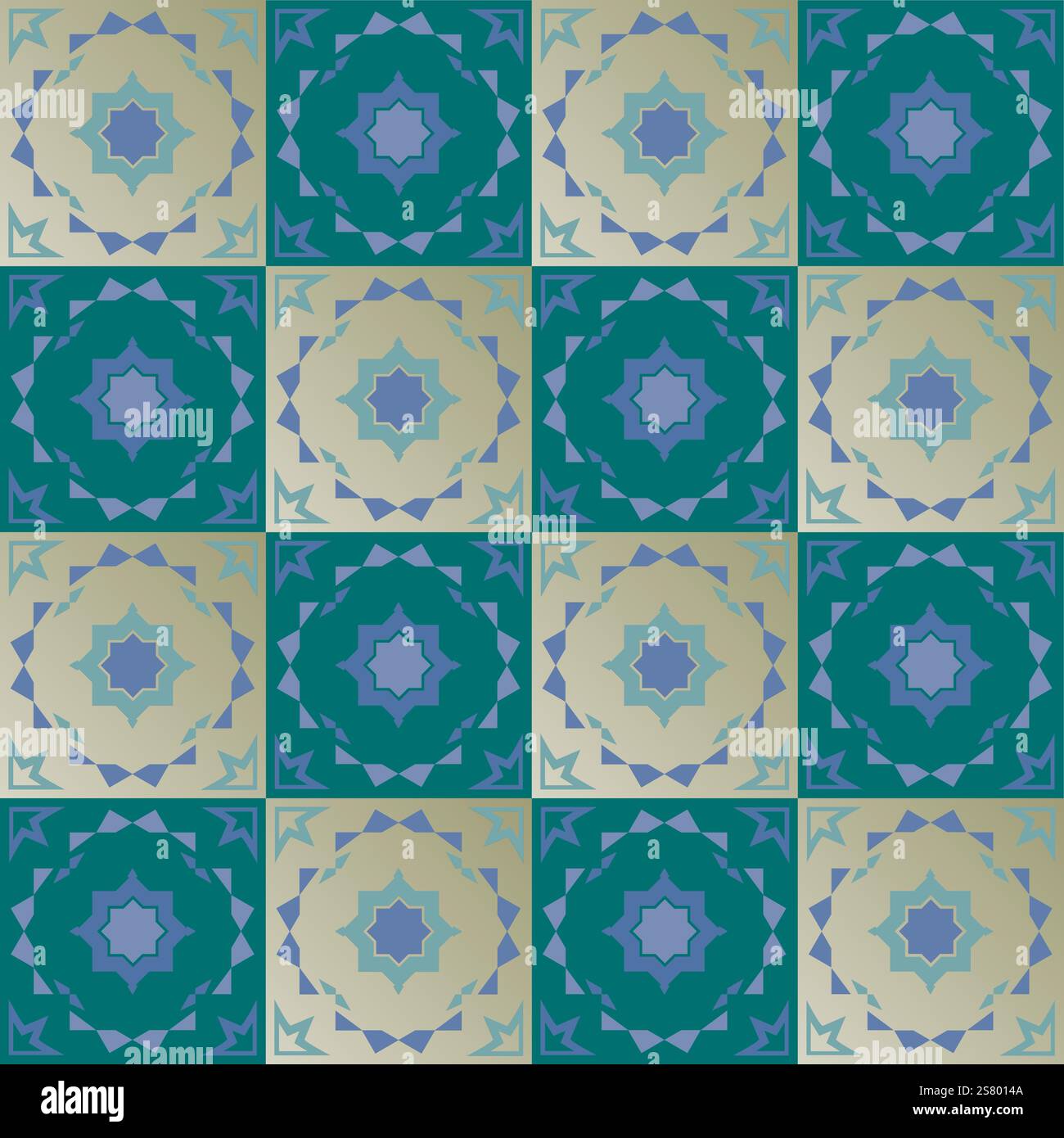 Blue and gold tiles Stock Vector Images - Alamy