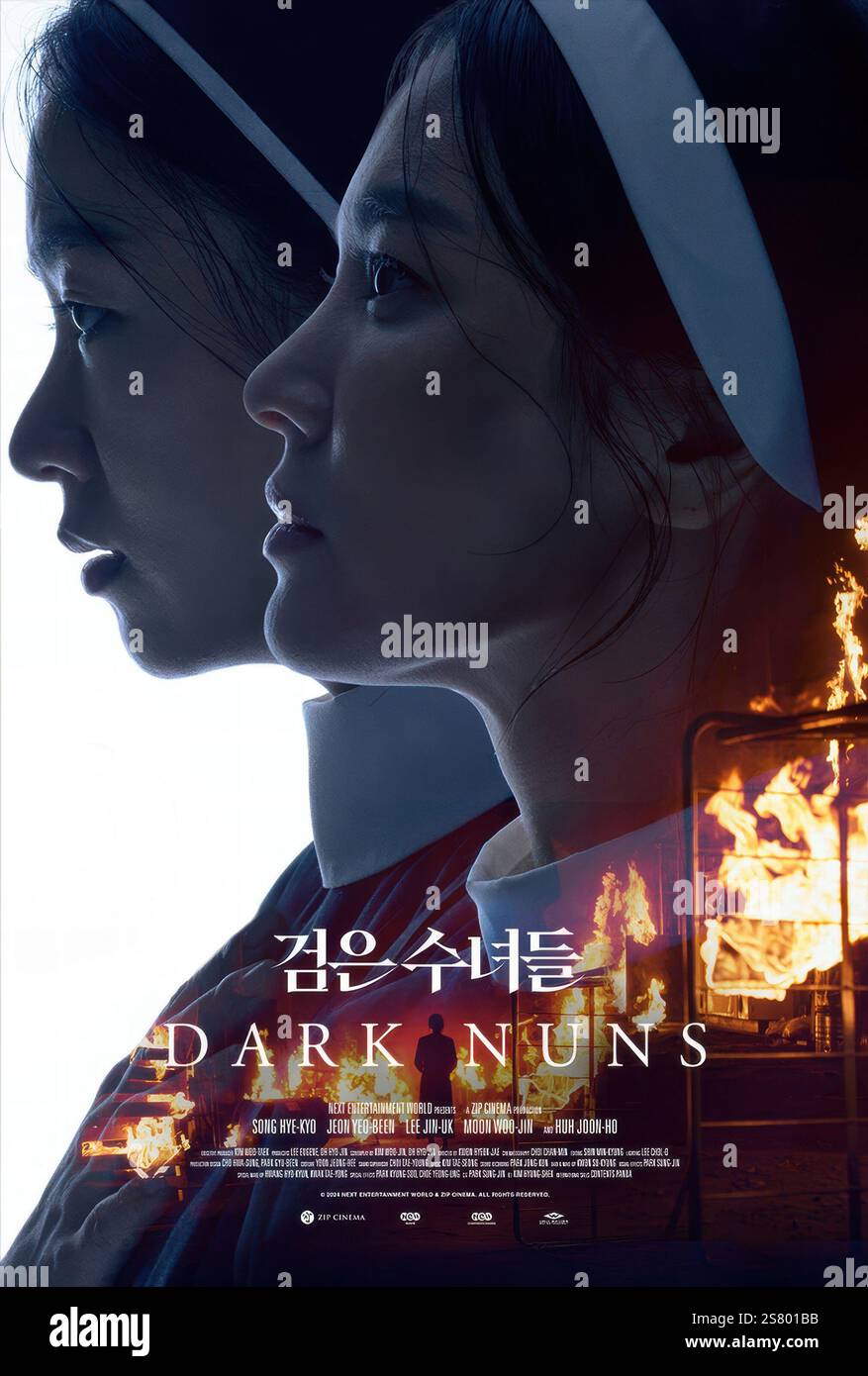 DARK NUNS, US poster in English and Korean, from left: JEON Yeo-been, SONG Hye-kyo, 2025. © Well ...