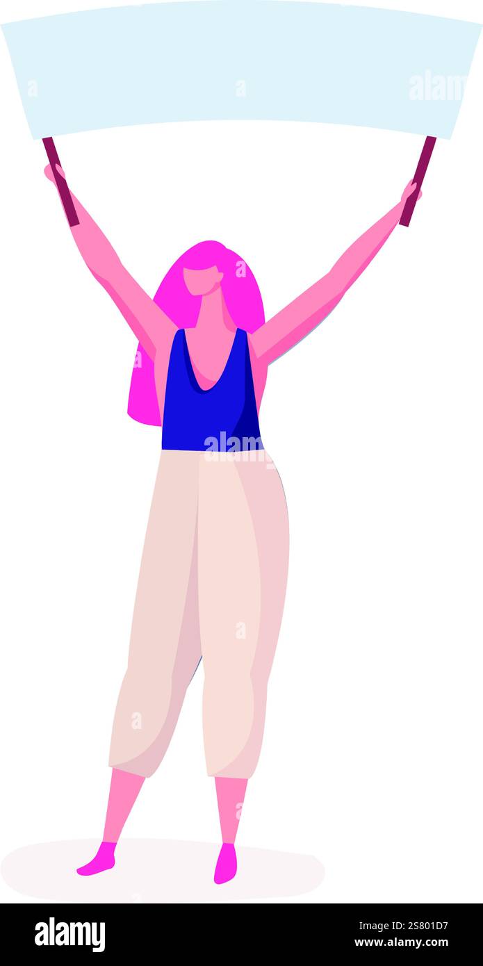 Woman pink hair street Stock Vector Images - Alamy