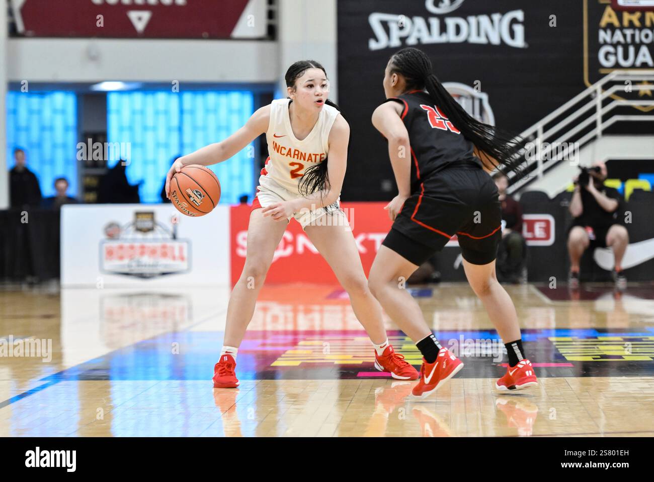 SPRINGFIELD, MA - JANUARY 20: Nevaeh Caffey of Incarnate Word (2) sets ...