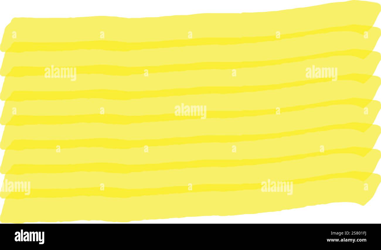 Soft yellow pastel brush strokes creating a horizontal striped pattern ...