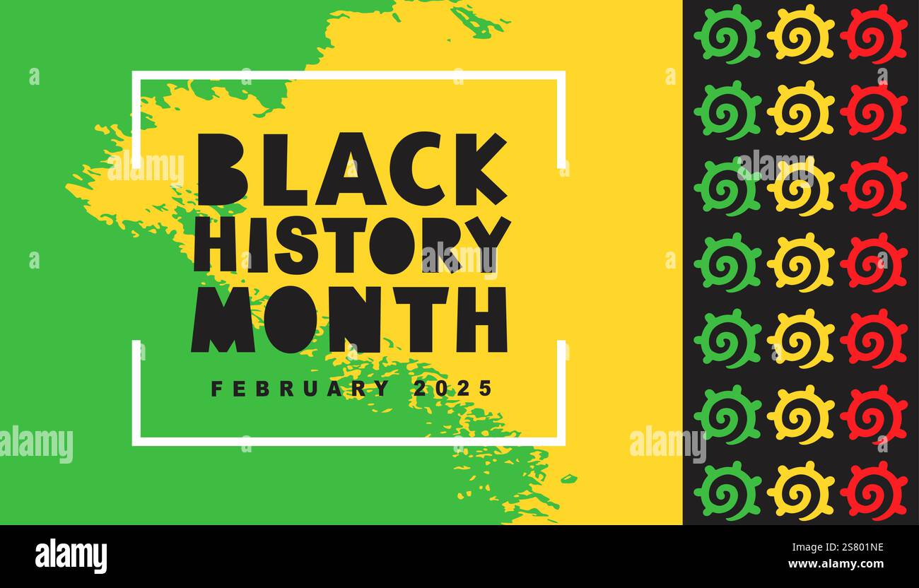 Black History Month 2025 African American Banner Stock Vector Image ...