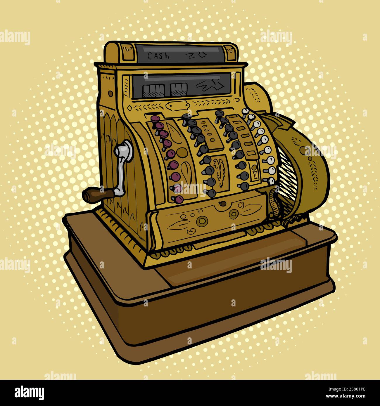 Vintage retro cash machine pop art style vector Stock Vector Image ...