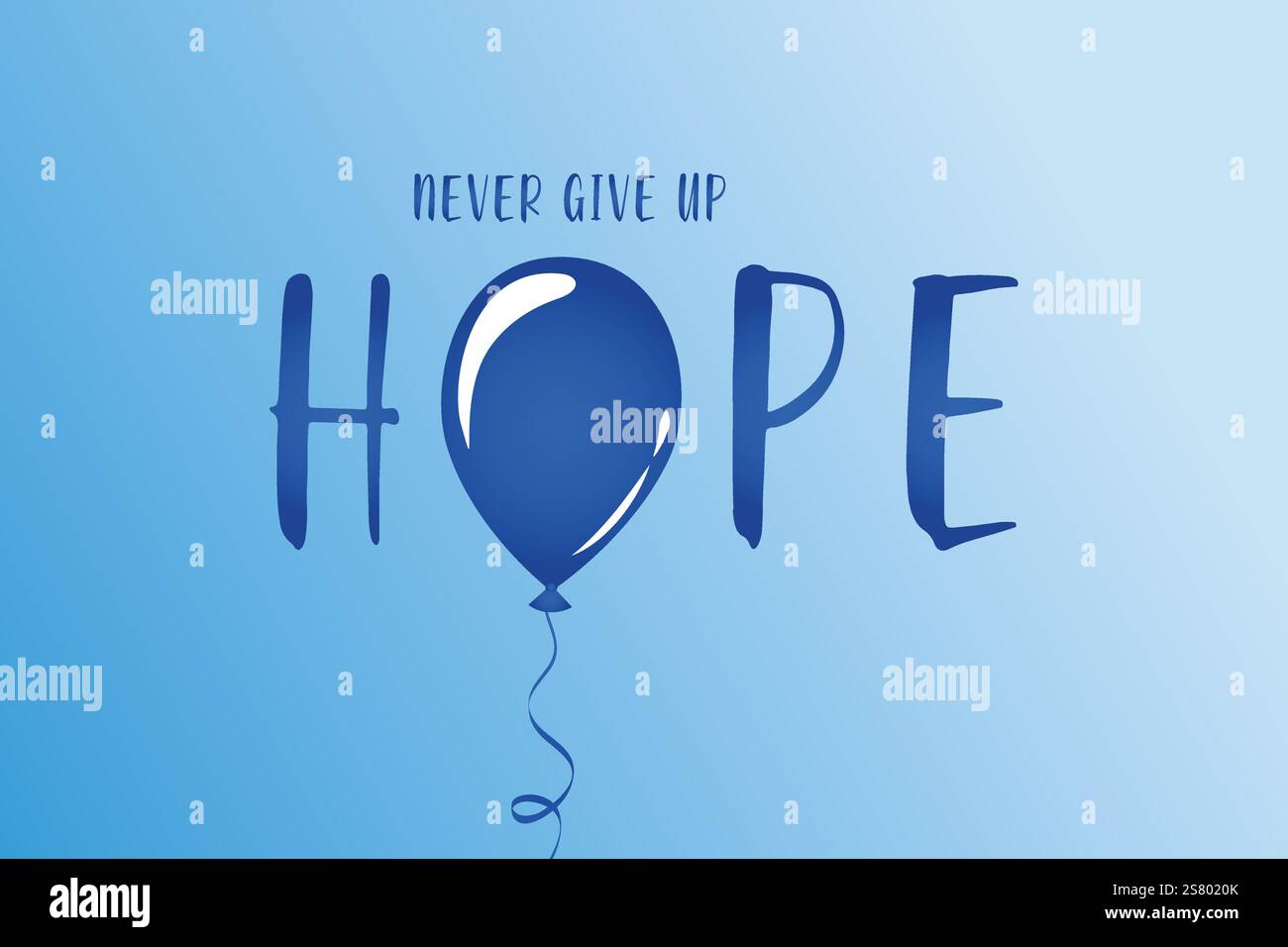white text hope with balloon vector illustration Stock Vector Image ...