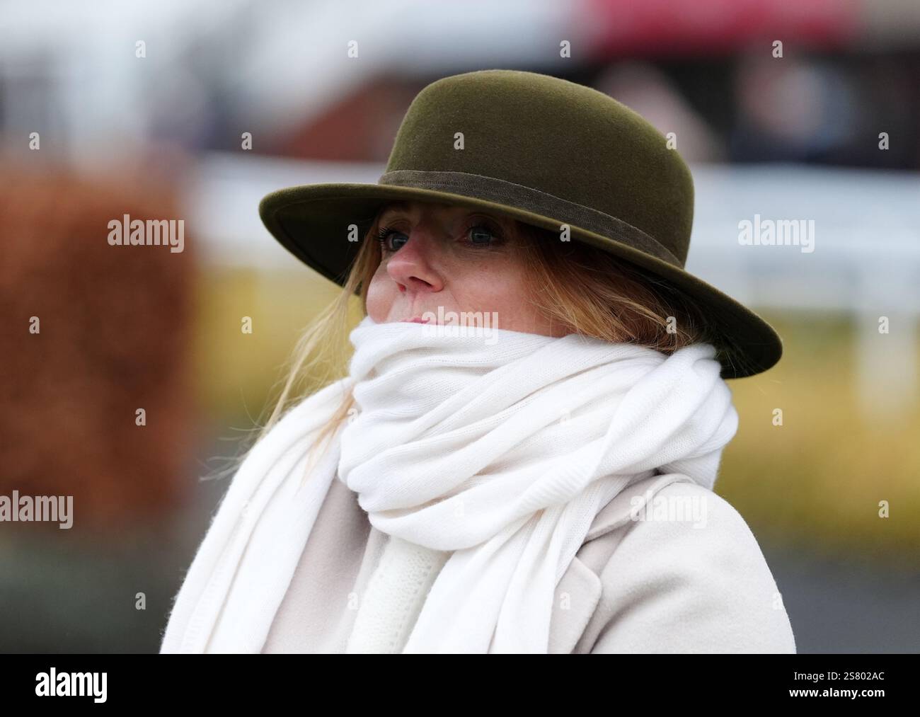 Geri Horner at Warwick Racecourse. Picture date: Monday January 20 ...