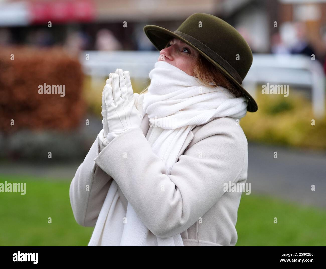 Geri Horner at Warwick Racecourse. Picture date: Monday January 20 ...