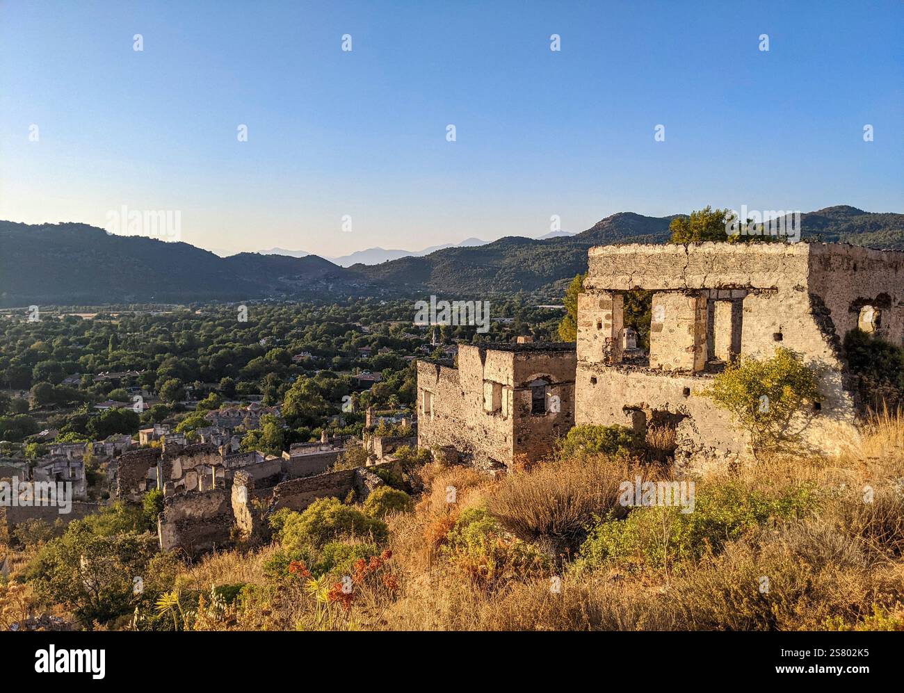 Kayakoy abandoned Greek village Fethiye Turkey, ghost town Stock Photo ...