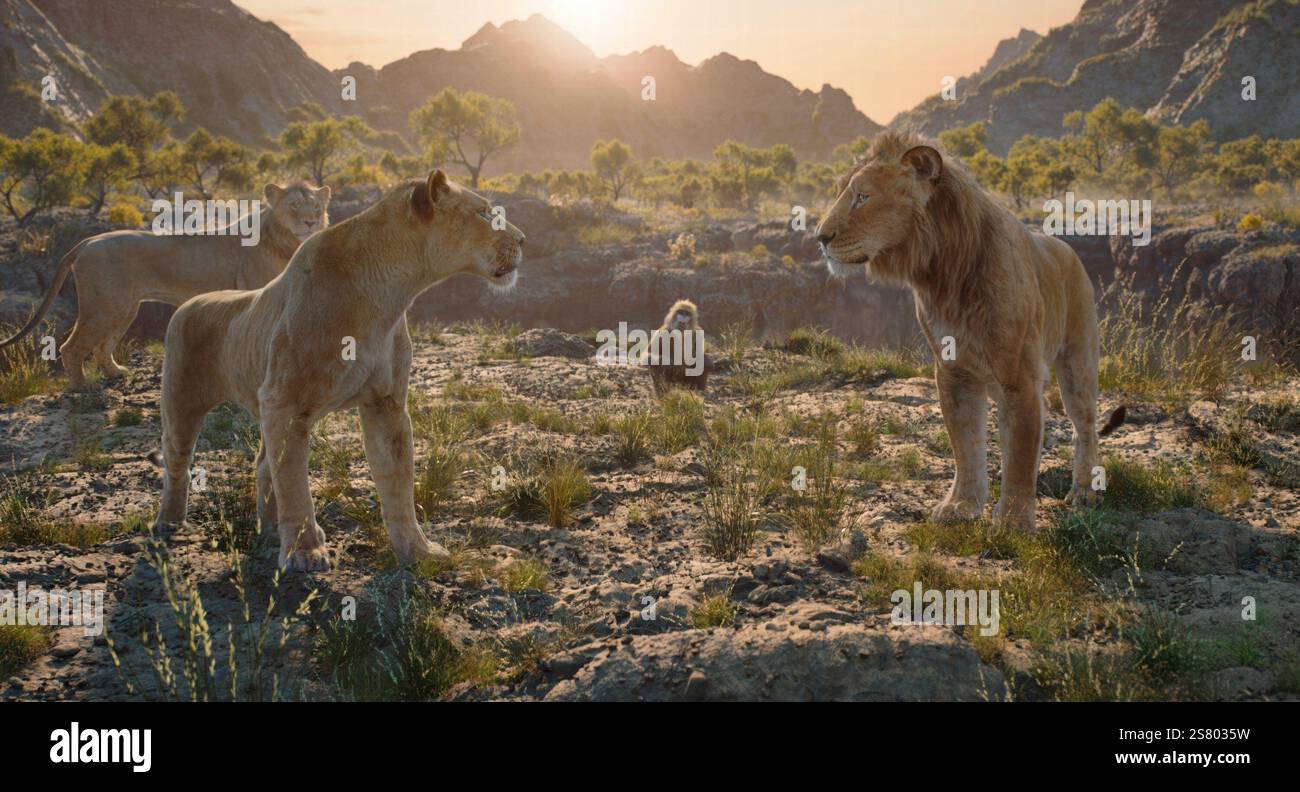 MUFASA: THE LION KING, from left: Taka (voice: Kelvin Harrison Jr ...