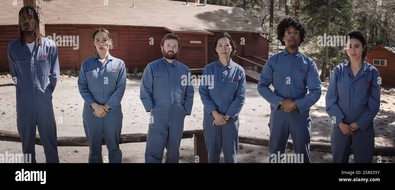 NOT AN ARTIST, from left: Gata, Cleopatra Coleman, Haley Joel Osment, Rosalind Chao, Clark Moore ...