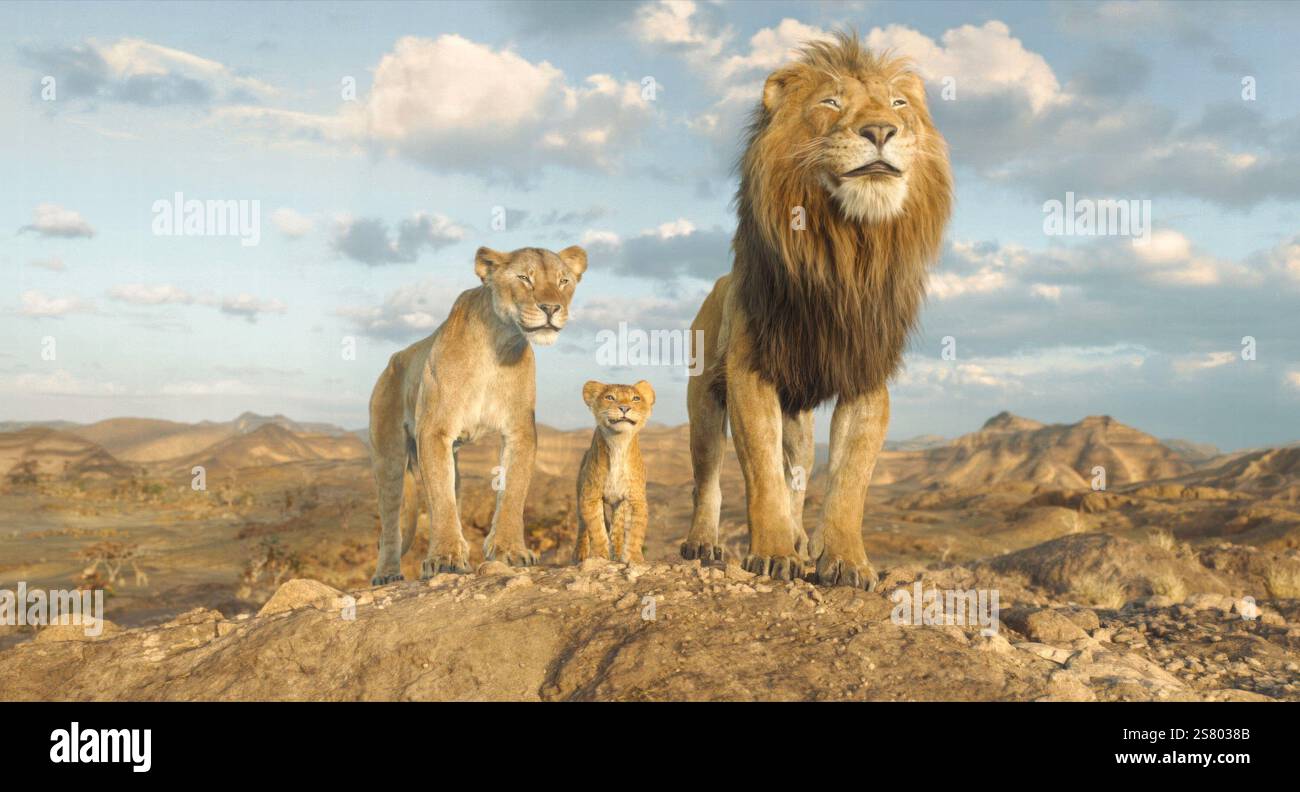 MUFASA: THE LION KING, from left: Afia (voice: Anika Noni Rose), Young ...