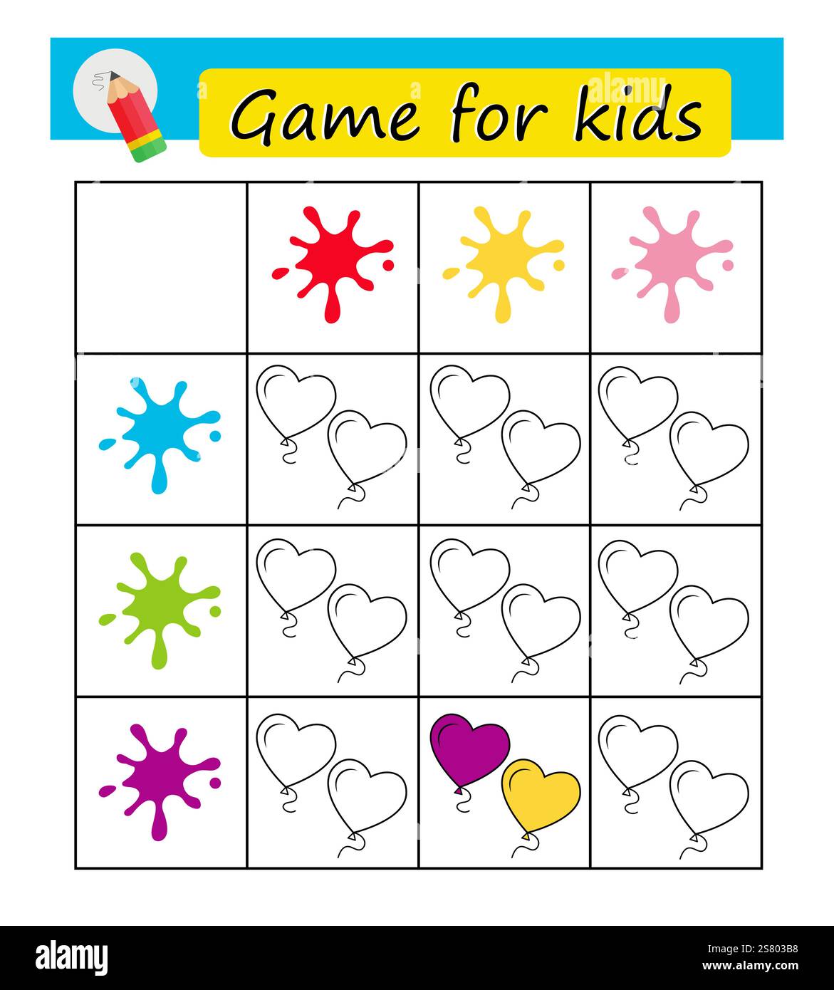 Coloring page. Educational game for kids. Illustration for children ...