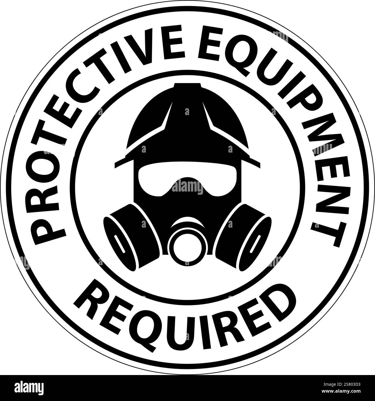 Protective Equipment Required Symbol for Safety in Hazardous ...