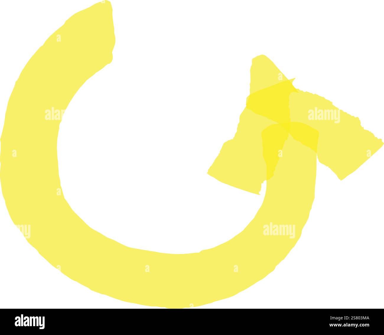 Reload arrow making almost a full circle with yellow paintbrush stroke ...