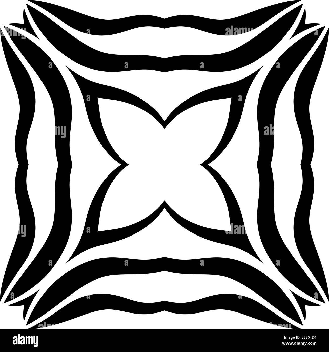 Stylized Flora Element - Flower Pattern for Decor, or Frames Border ...